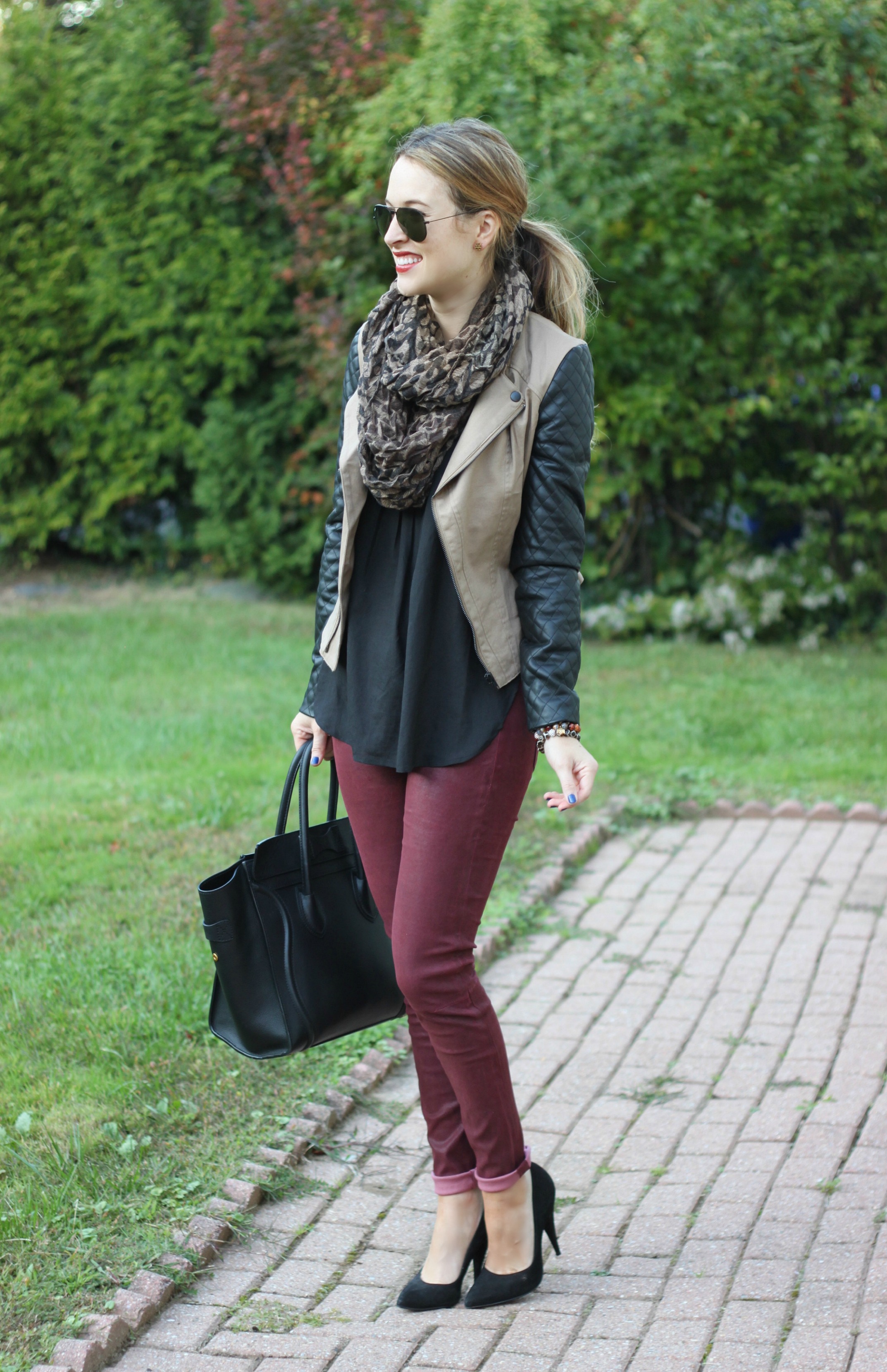 Leather Accents Oh So Glam
