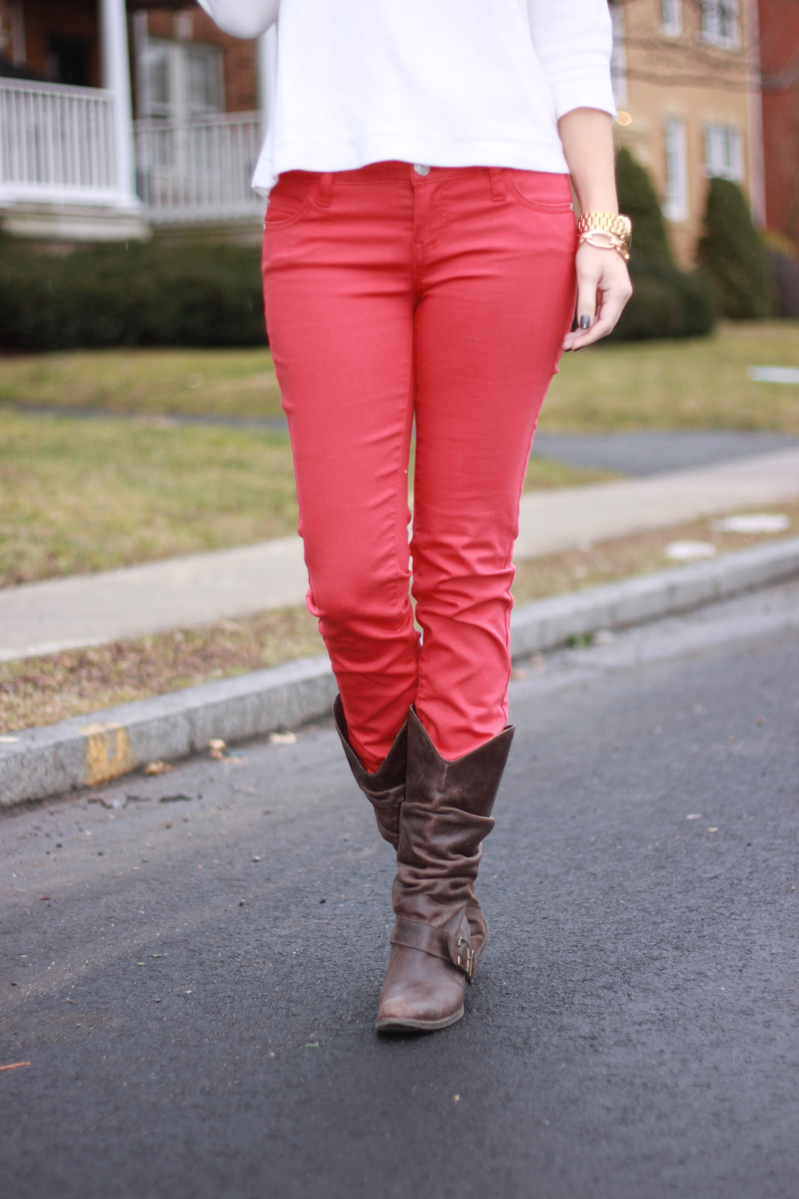 Red Skinny Jeans - Oh So Glam