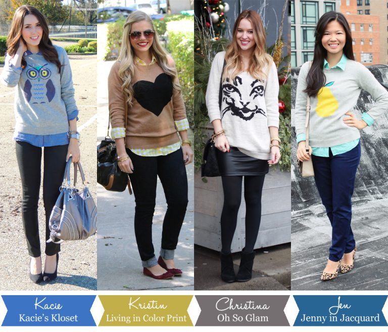 Four Ways To Wear: Graphic Sweaters - Oh So Glam